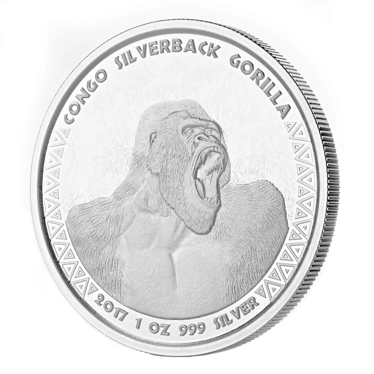 2017 Congo Silverback Gorilla 1 oz Silver Coin