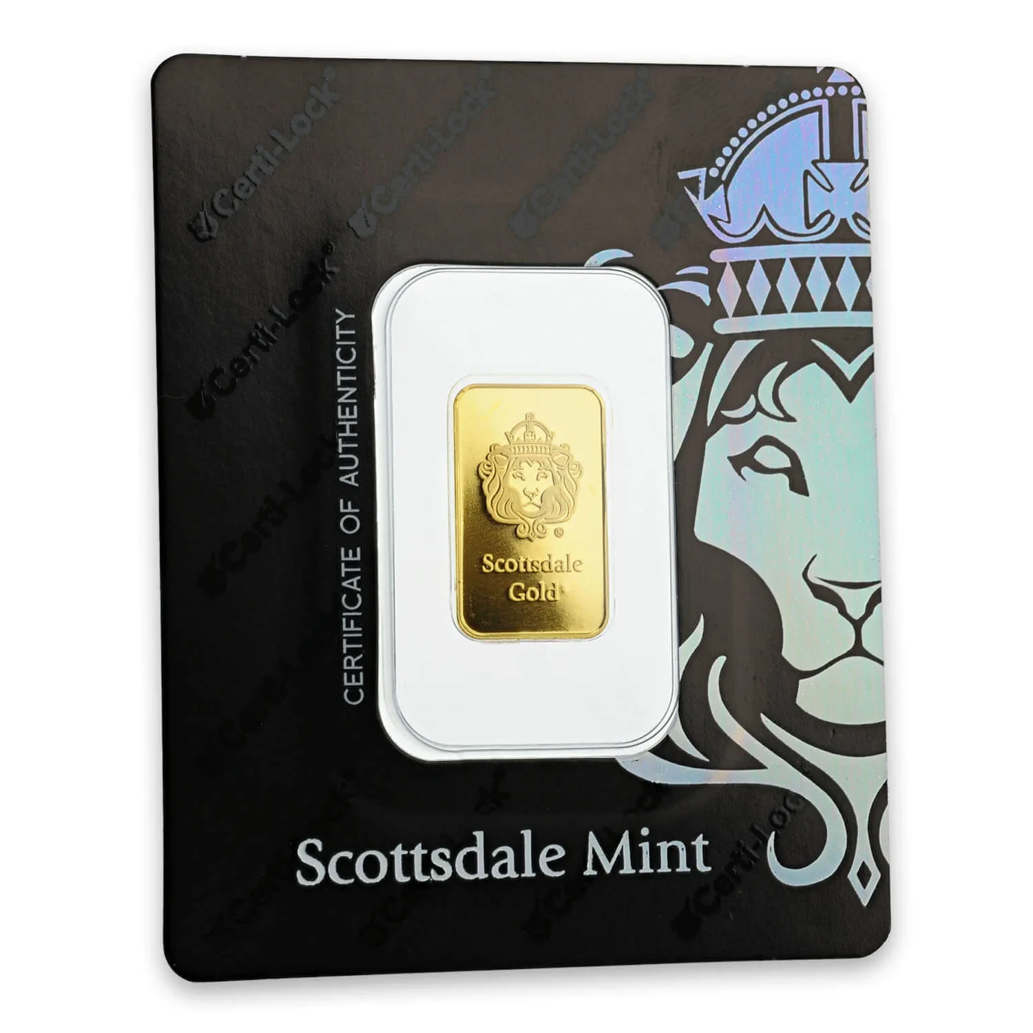 Scottsdale Gold 5 g Lion Gold Bar | Scottsdale Mint