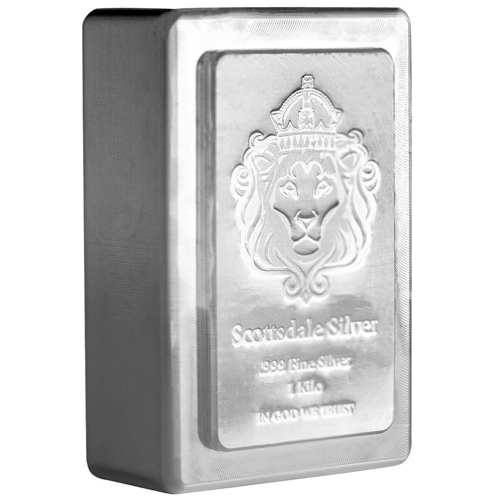 1 Kilo Silver Bar Bullion Scottsdale Stacker for Sale