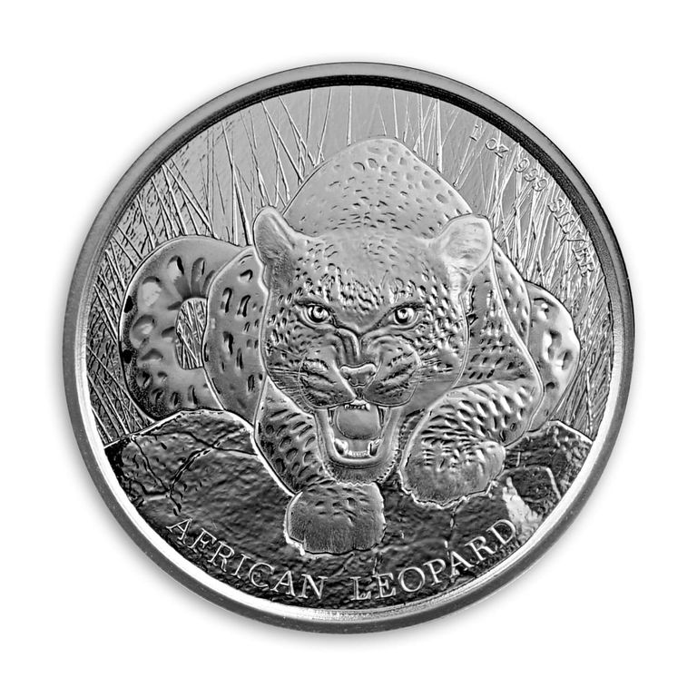 2017 Ghana Leopard 1 oz Silver Coin Legal Tender