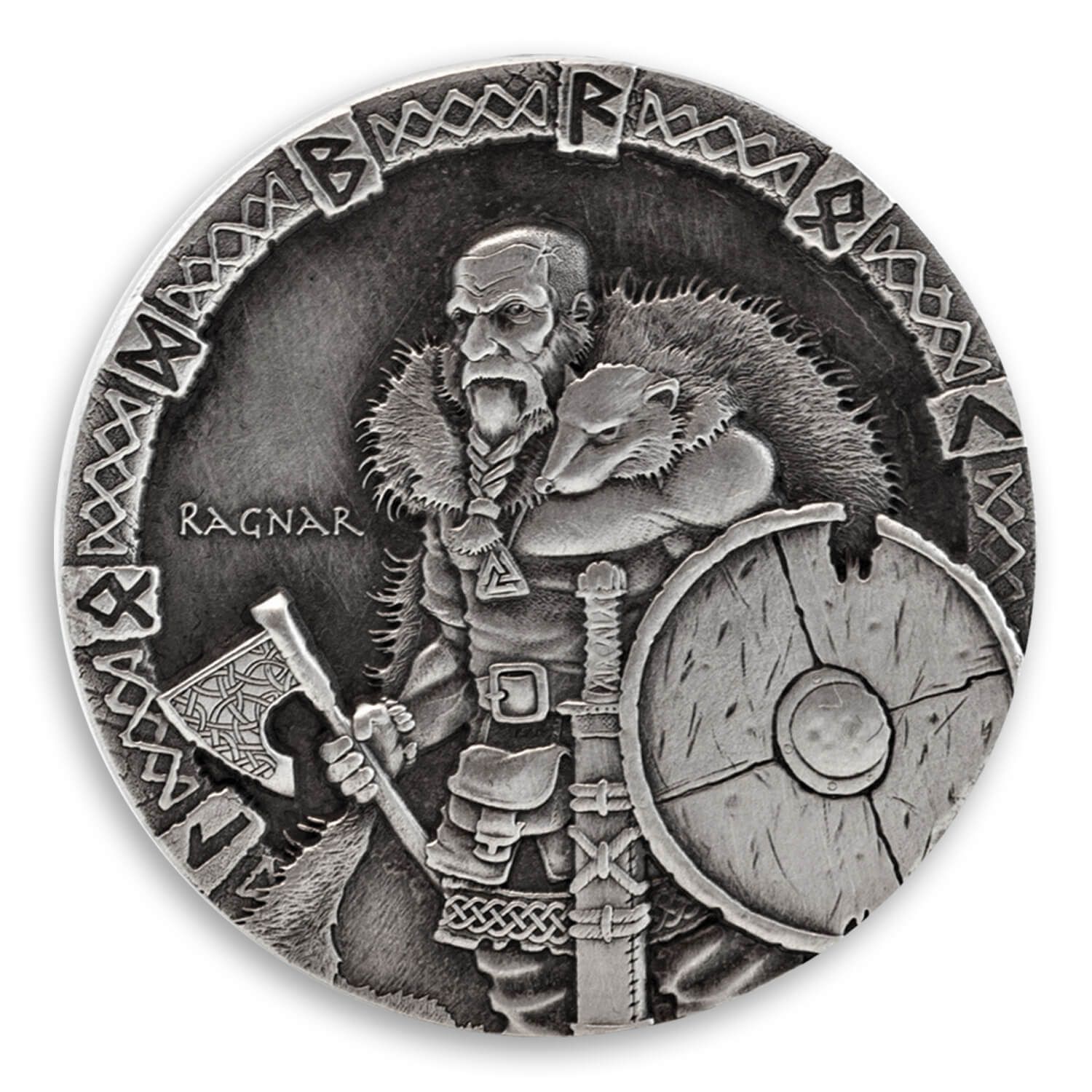 2015 Vikings | Ragnar 2 Oz Silver Coin | Scottsdale Mint
