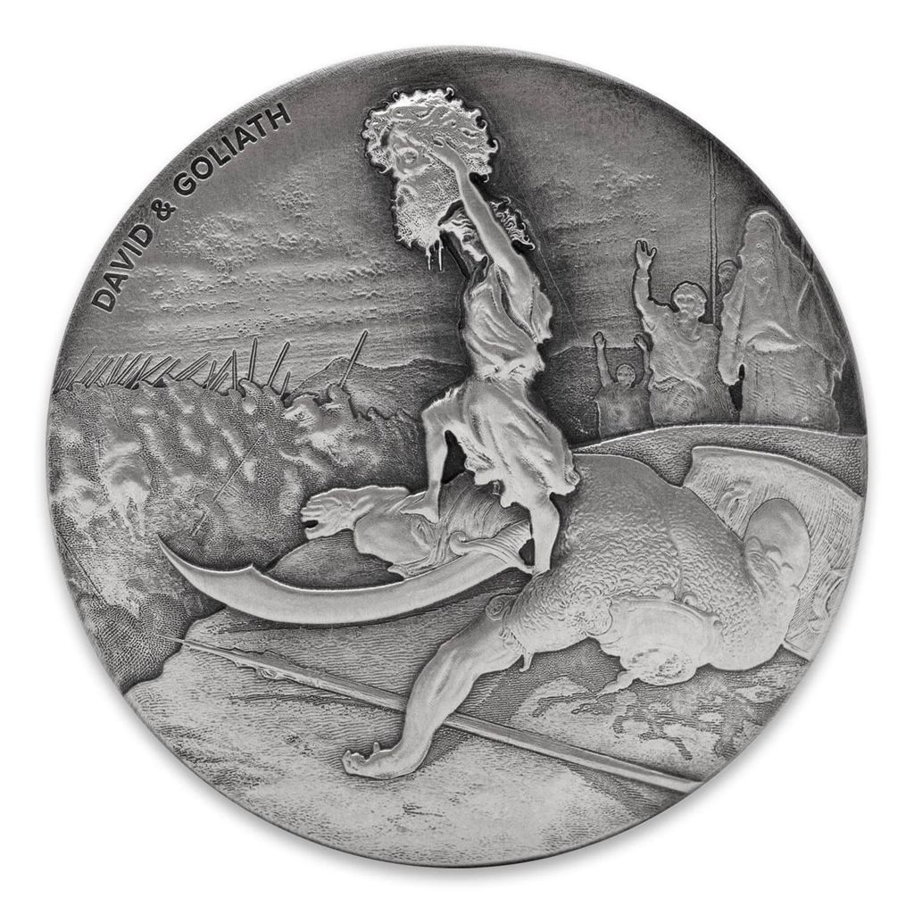 2015 Biblical Series | David & Goliath 2 Oz Silver Coin