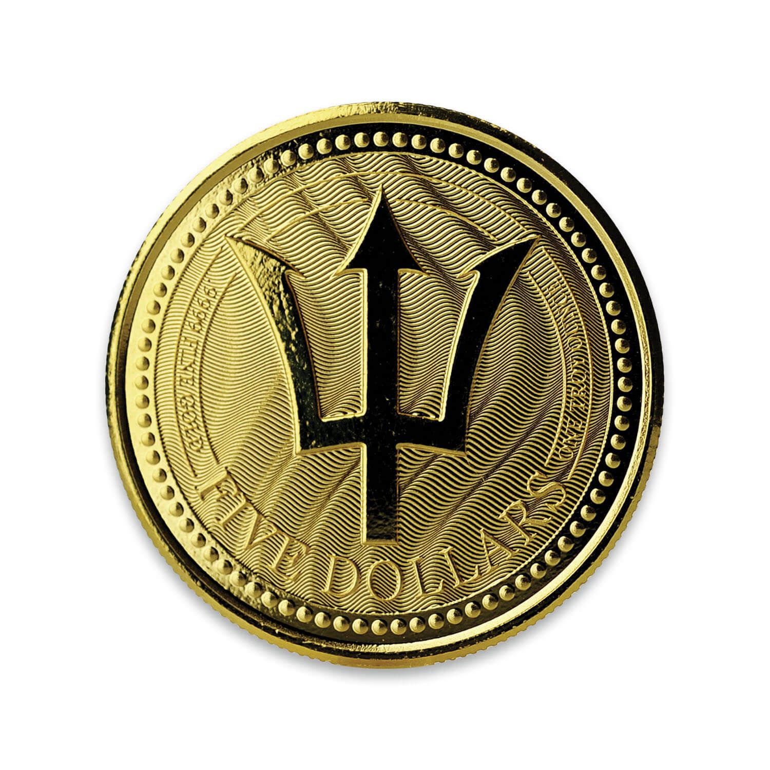 2017 Barbados Trident 1oz Gold Coin Gold Coins