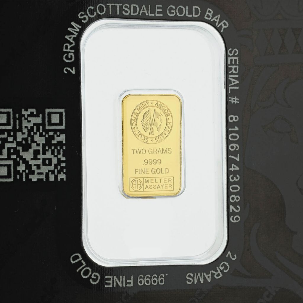 Scottsdale Gold 2 g Lion Gold Bar | Scottsdale Mint