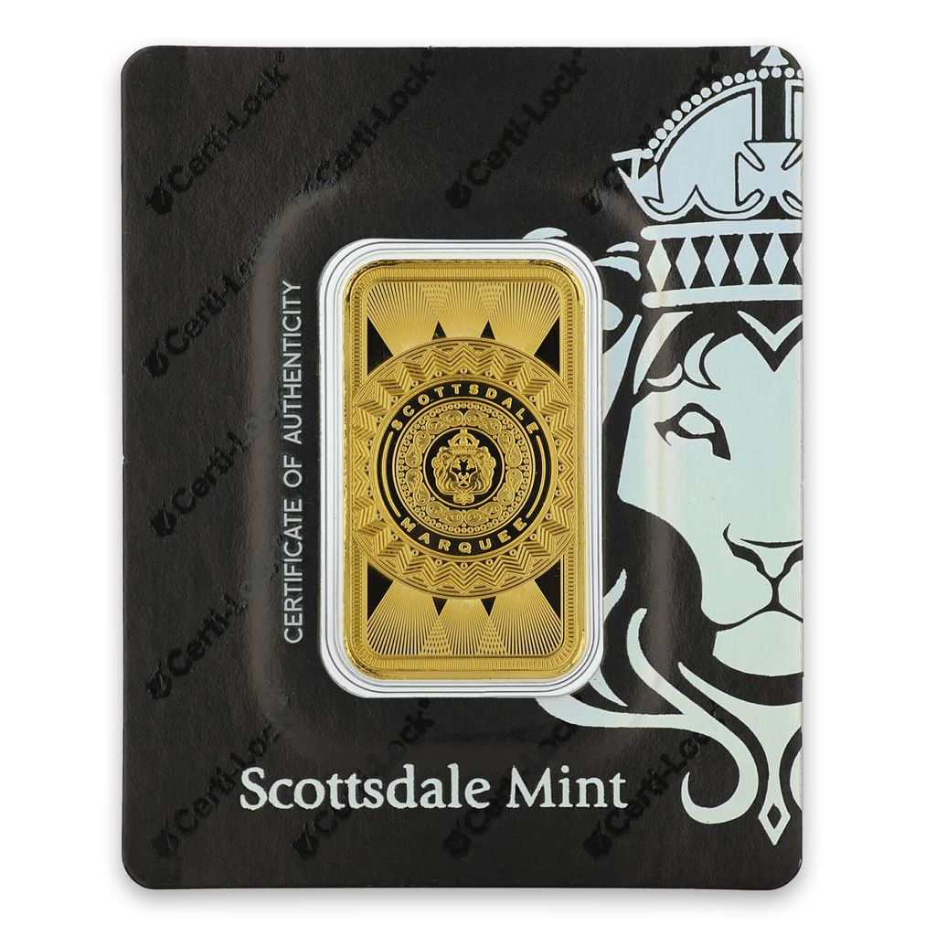Scottsdale Marquee 1 oz Gold Bar | Scottsdale Mint