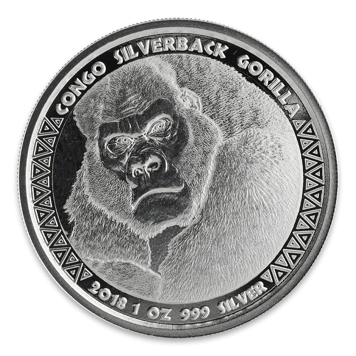 Secondary 2018 Tubes of 20 oz Congo Silverback Gorilla 1 oz Silver ...