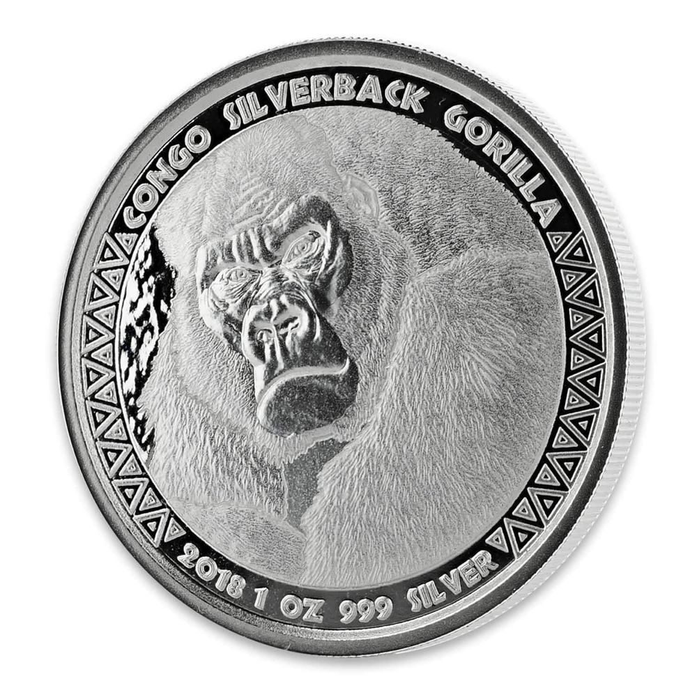 Secondary 2018 Tubes of 20 oz Congo Silverback Gorilla 1 oz Silver ...
