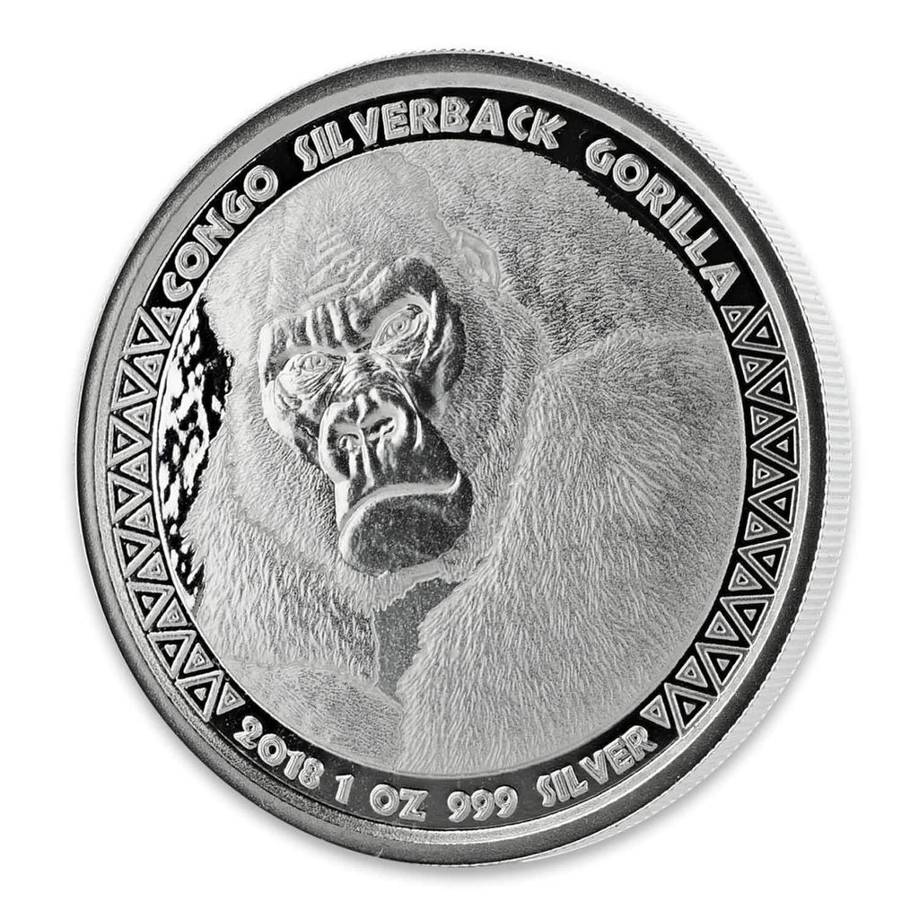 Secondary 2018 Tubes of 20 oz Congo Silverback Gorilla 1 oz Silver ...