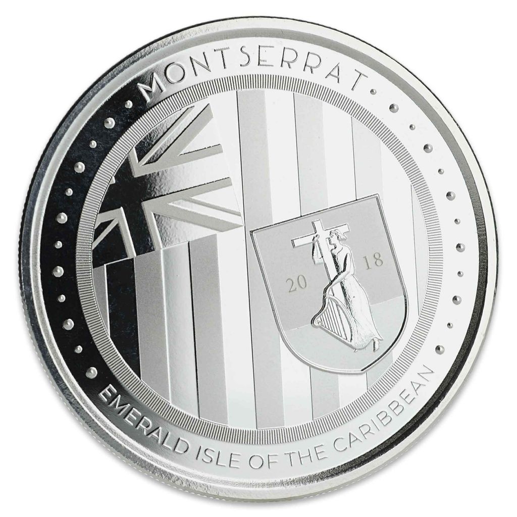 2018 EC8 Montserrat "Emerald Isle of the Caribbean" 1 oz Silver Coin