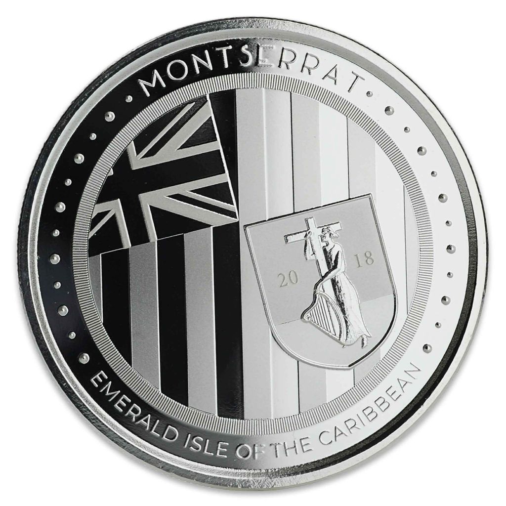2018 EC8 Montserrat "Emerald Isle of the Caribbean" 1 oz Silver Coin