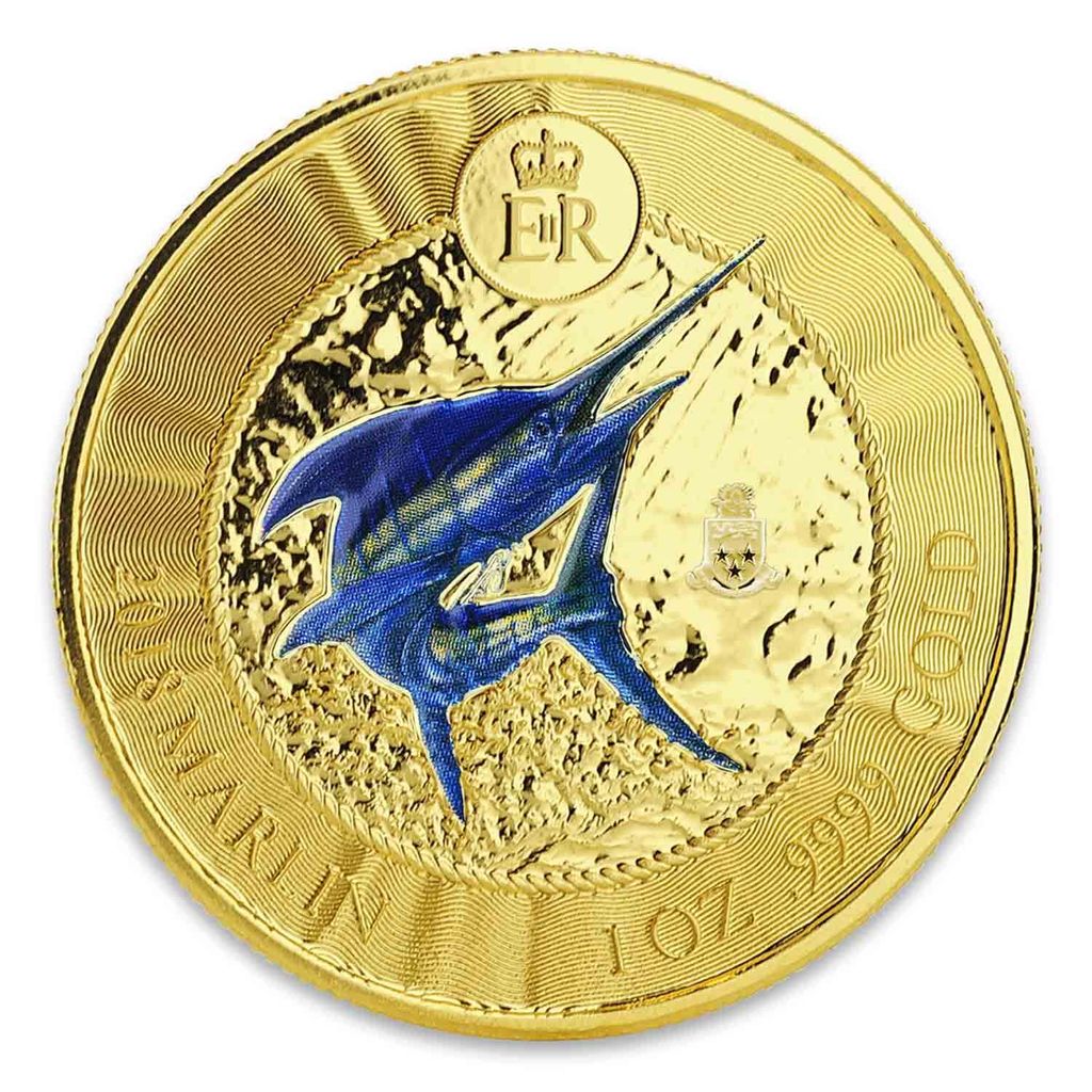 2018 Cayman Islands Marlin 1 oz Gold Color Coin