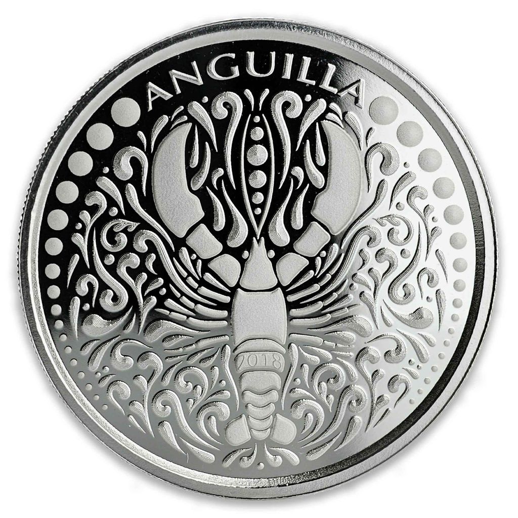 2018 EC8 Anguilla Lobster 1 oz Silver Coin