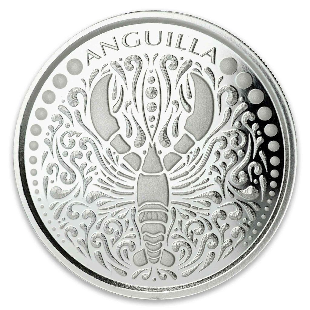 2018 EC8 Anguilla Lobster 1 oz Silver Coin