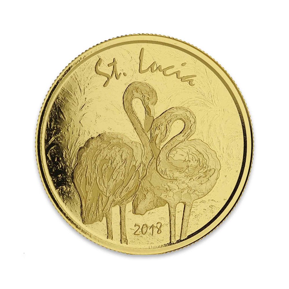 2018 EC8 St. Lucia Flamingo 1 oz Gold Coin