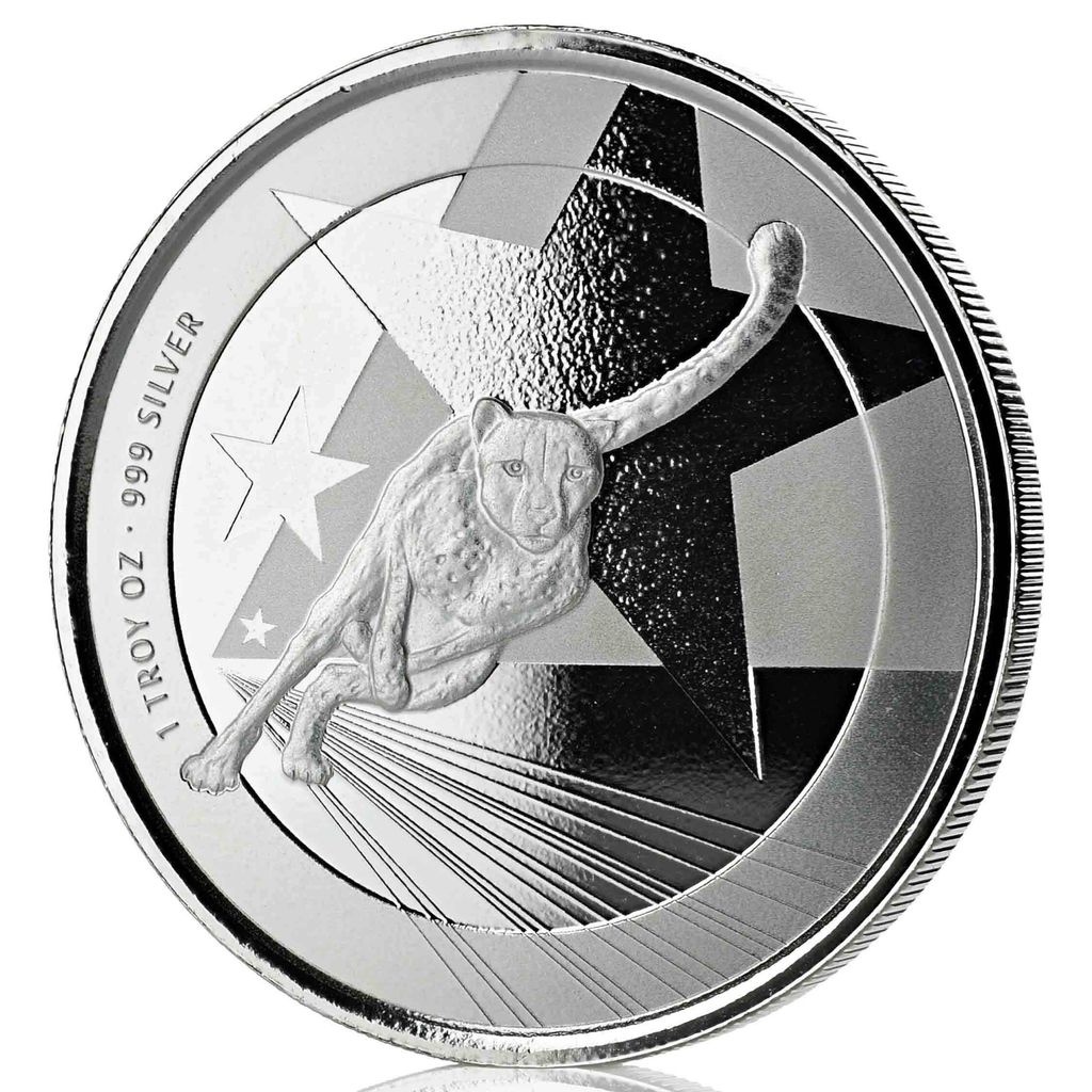 2019 Cameroon Cheetah 1 oz Silver Coin Legal Tender