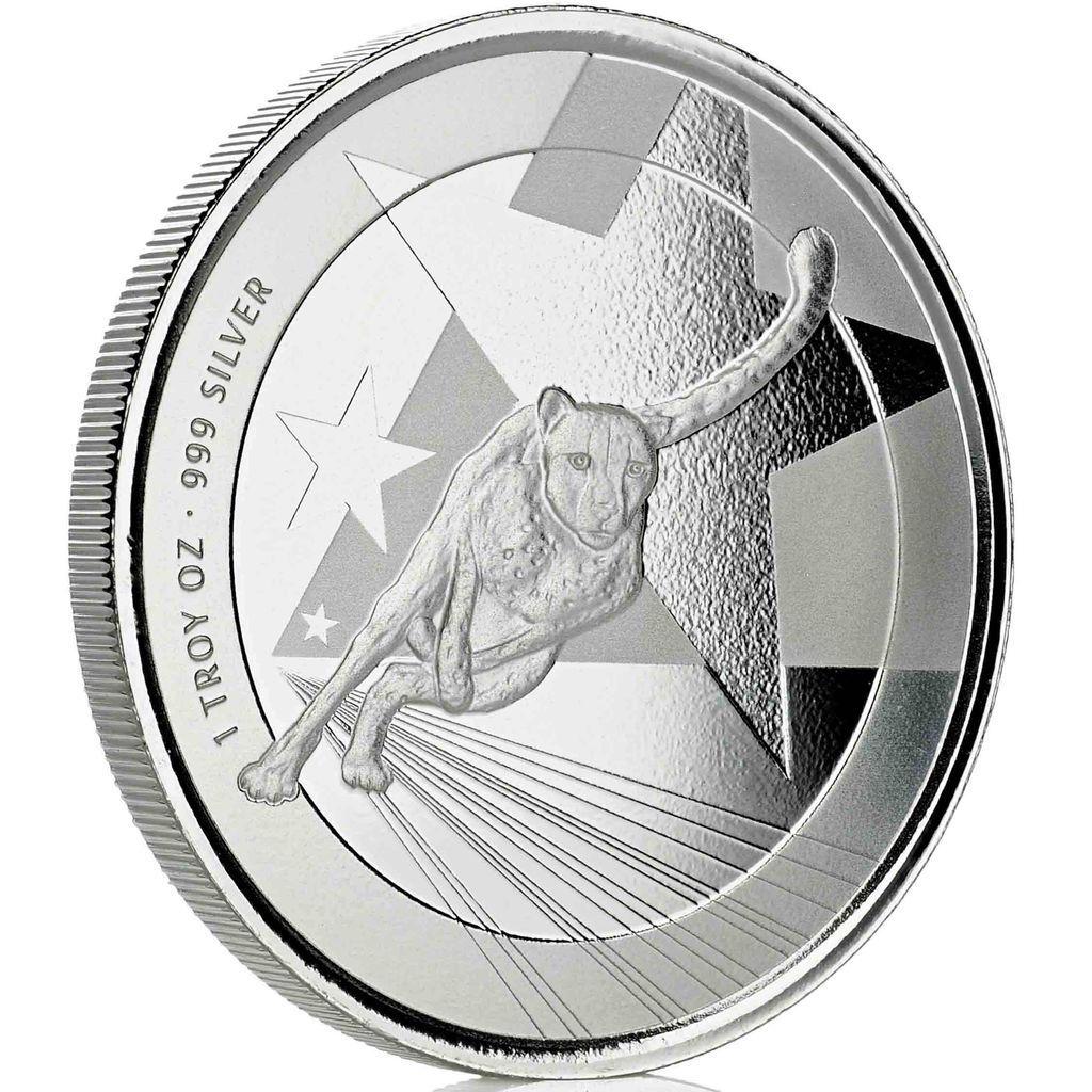 2019 Cameroon Cheetah 1 oz Silver Coin Legal Tender