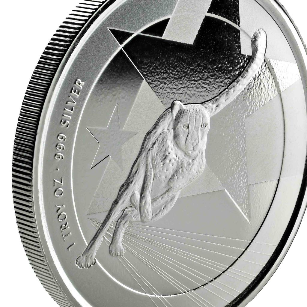 2019 Cameroon Cheetah 1 oz Silver Coin Legal Tender