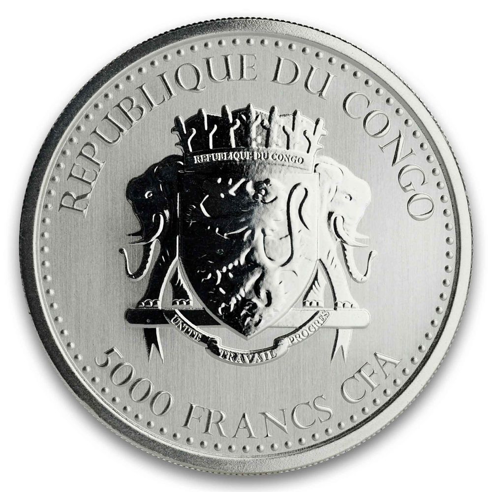 2019 Congo Silverback Gorilla 1 oz Silver Coin by Scottsdale Mint