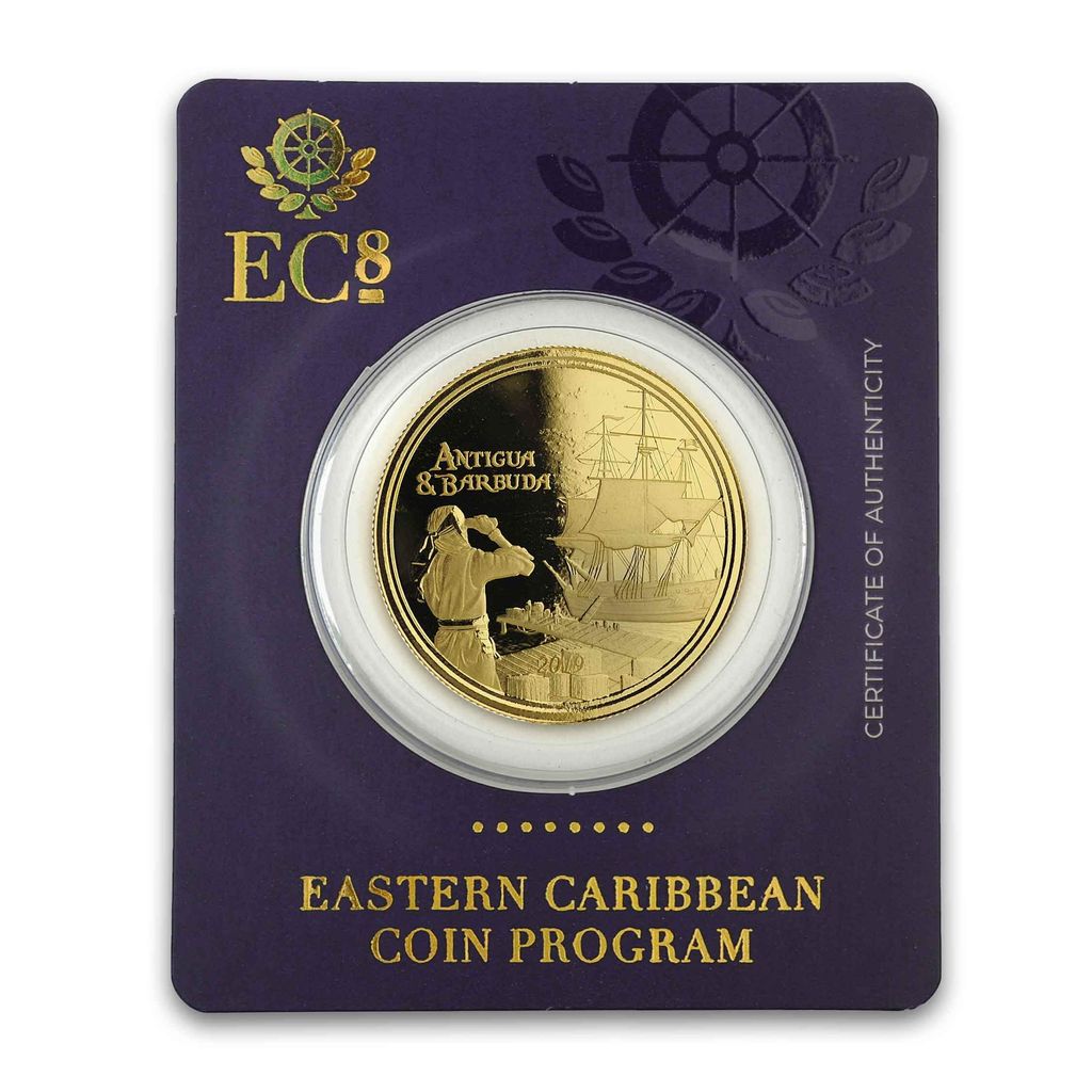 2019 EC8 Antigua & Barbuda "Rum Runner" 1oz Gold Coin