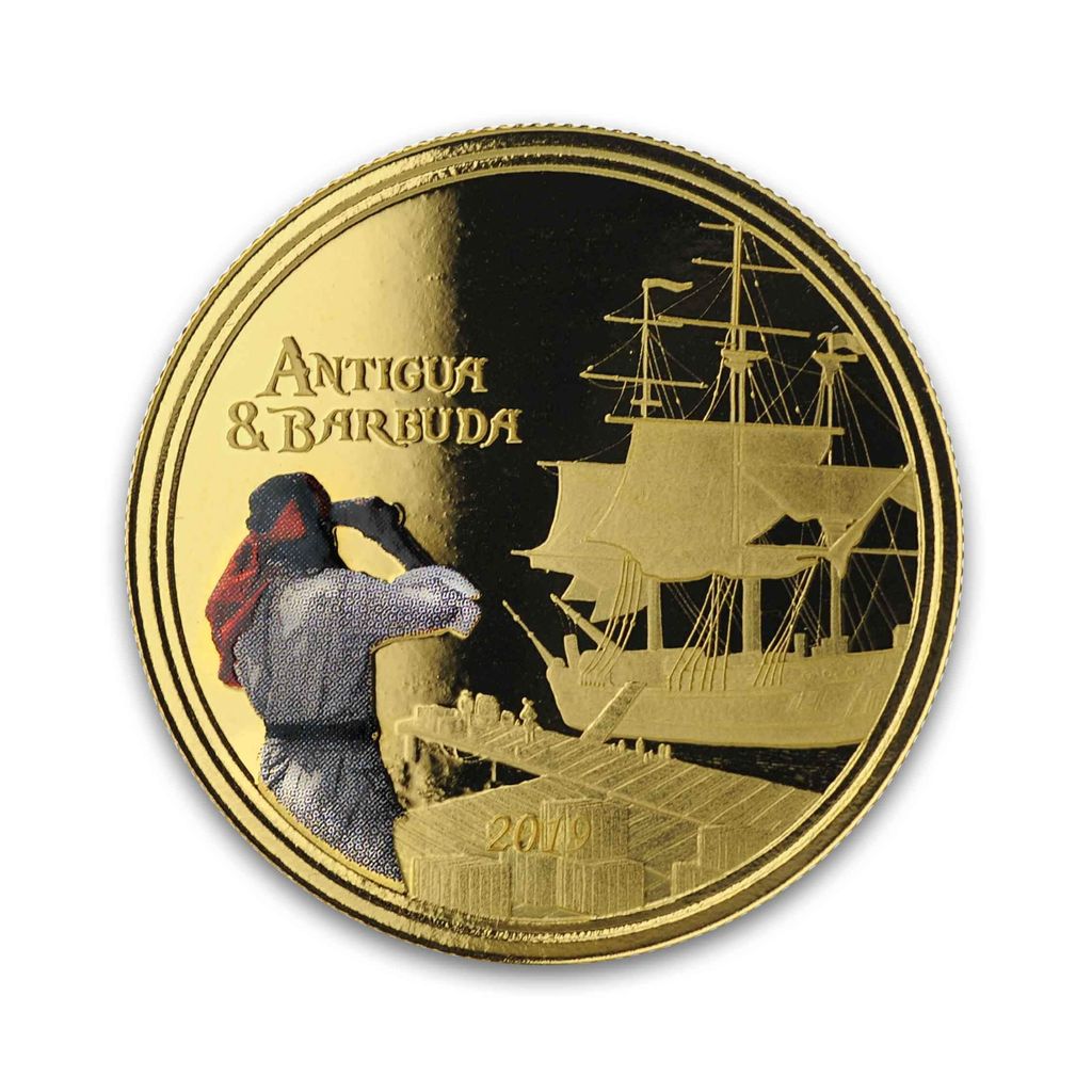 2019 EC8 Antigua & Barbuda "Rum Runner" 1 oz Gold Color Coin