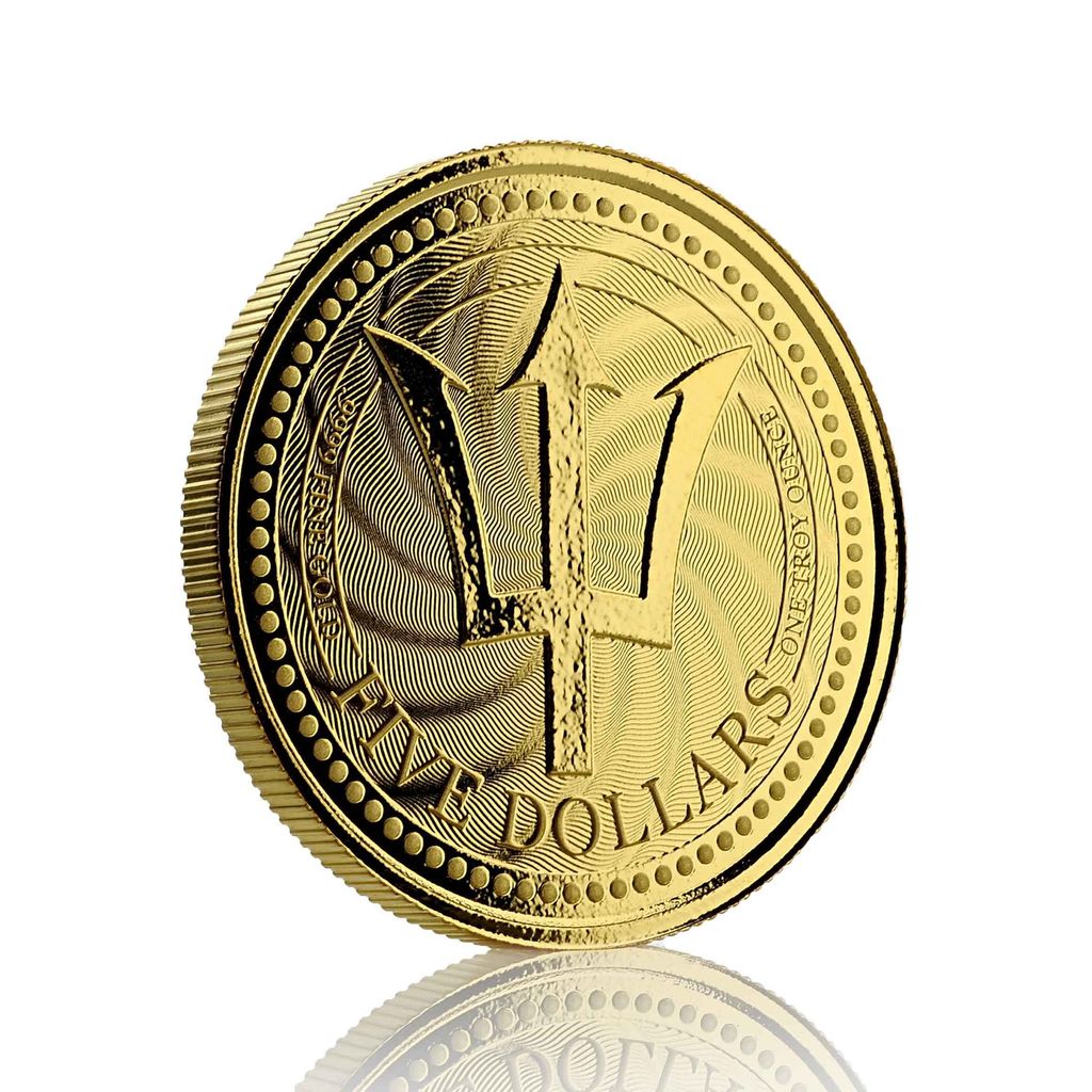 2019 Barbados Trident 1 oz Gold Coin Legal Tender