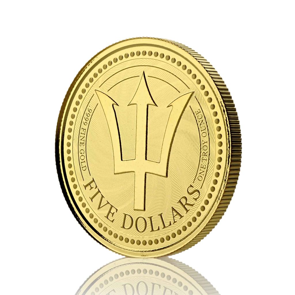 2019 Barbados Trident 1 oz Gold Coin Legal Tender