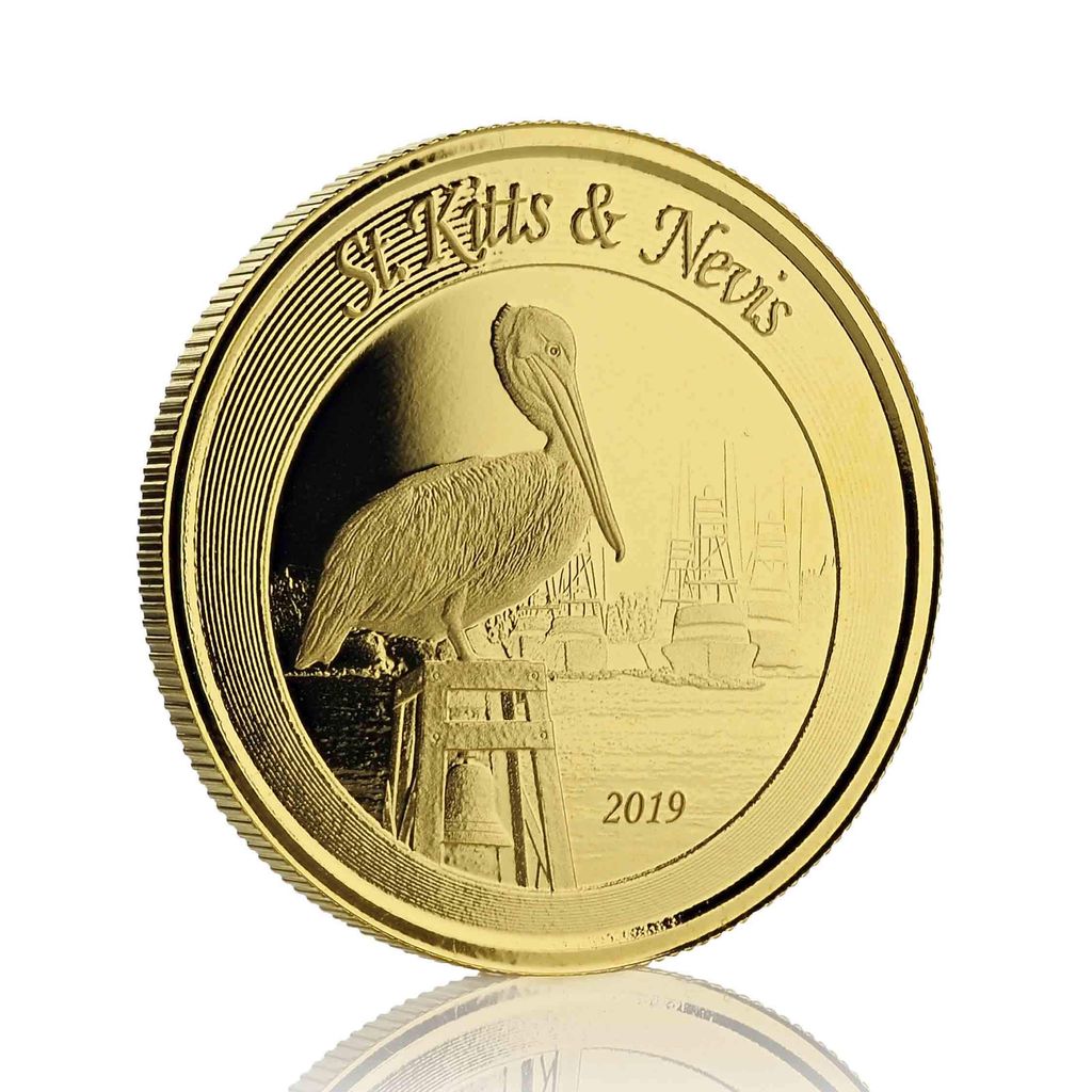 2019 EC8 St. Kitts & Nevis "Brown Pelican" 1oz Gold Coin