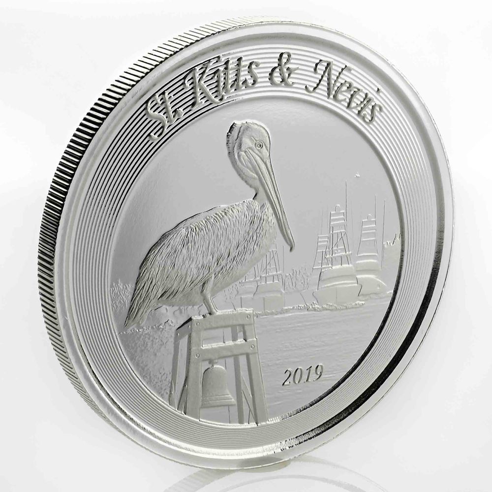 2019 EC8 St. Kitts & Nevis "Brown Pelican" 1oz Silver Coin