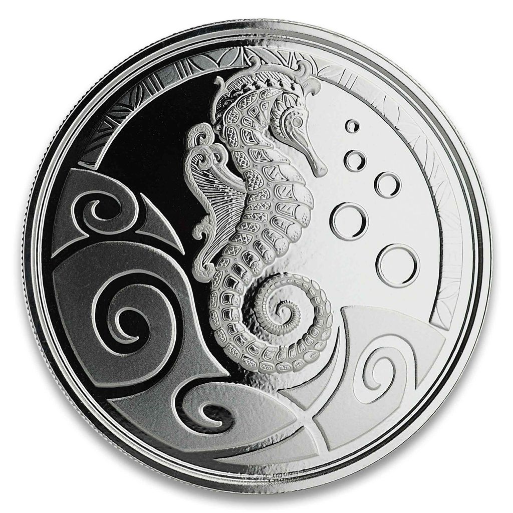 2019 Samoa Seahorse 1 oz Silver BU Coin