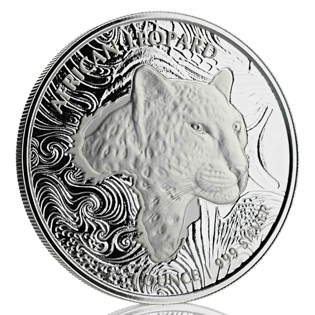 2019 Ghana African Leopard 1 oz Silver Coin Legal Tender
