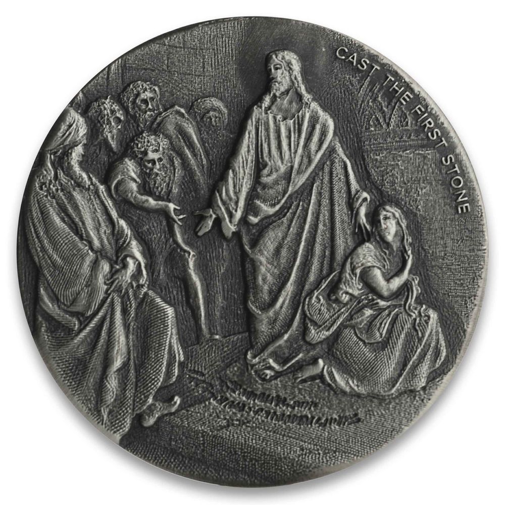 2019 Biblical Coin Series | Cast the First Stone 2 oz Silver Coin