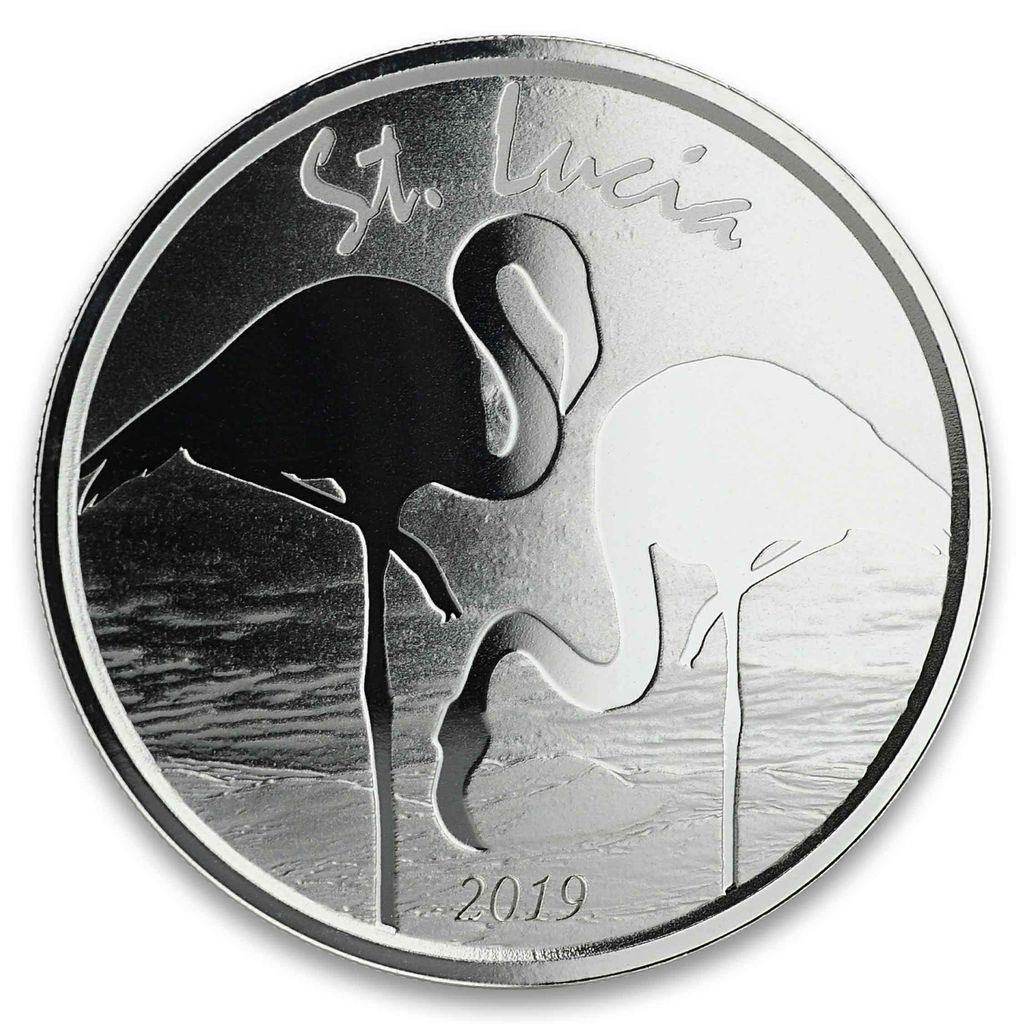 2019 EC8 St. Lucia "Flamingo" 1oz Silver Coin