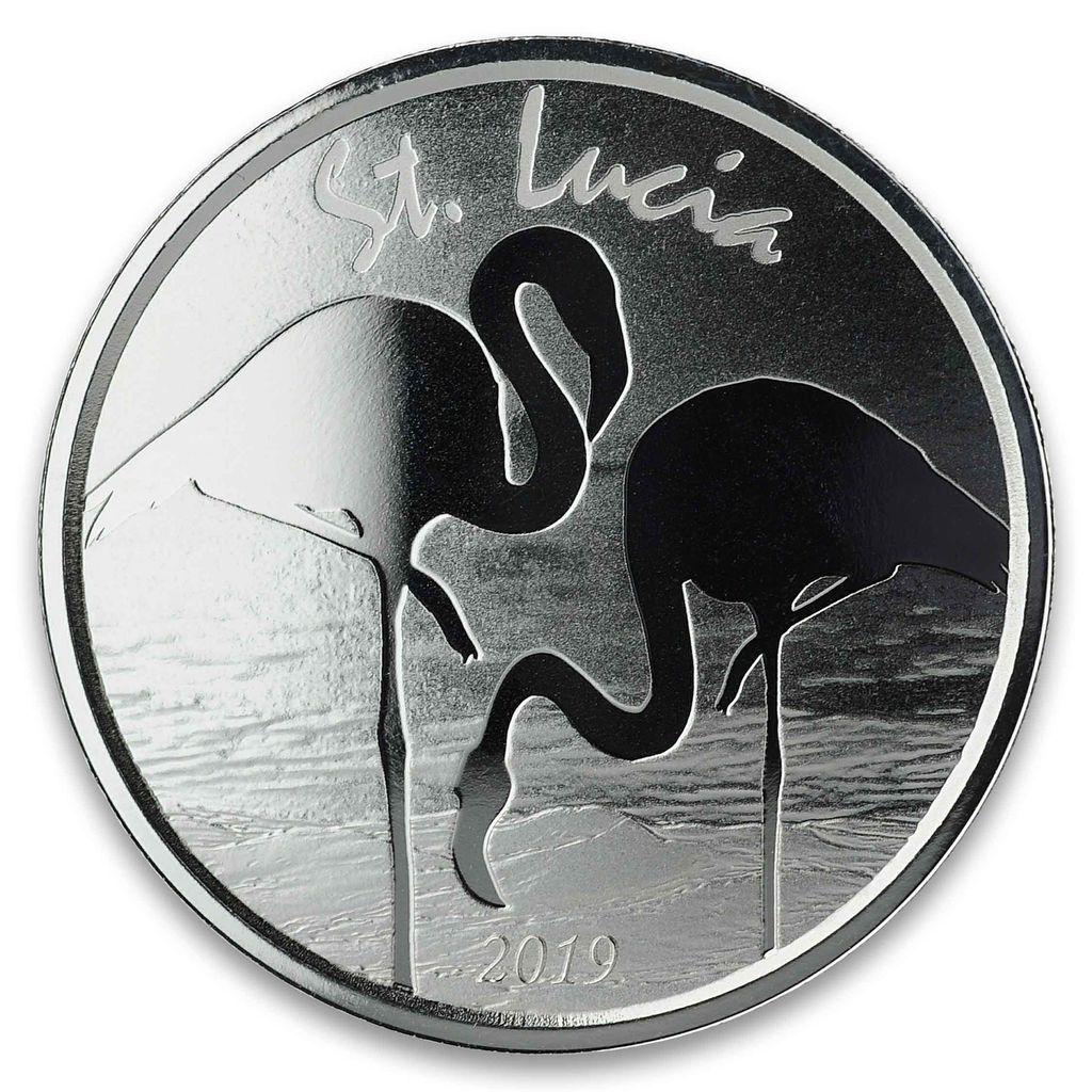 2019 EC8 St. Lucia "Flamingo" 1oz Silver Coin