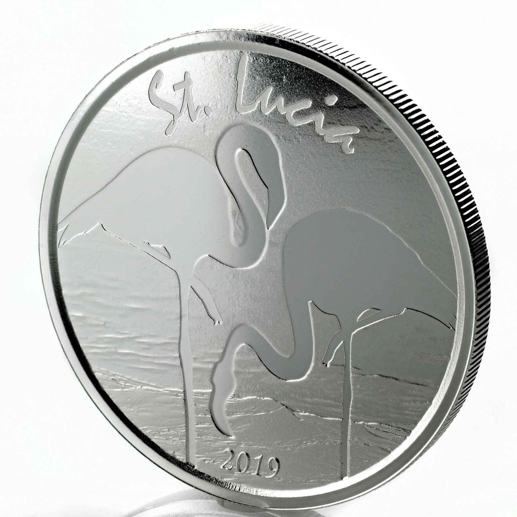 2019 EC8 St. Lucia "Flamingo" 1oz Silver Coin