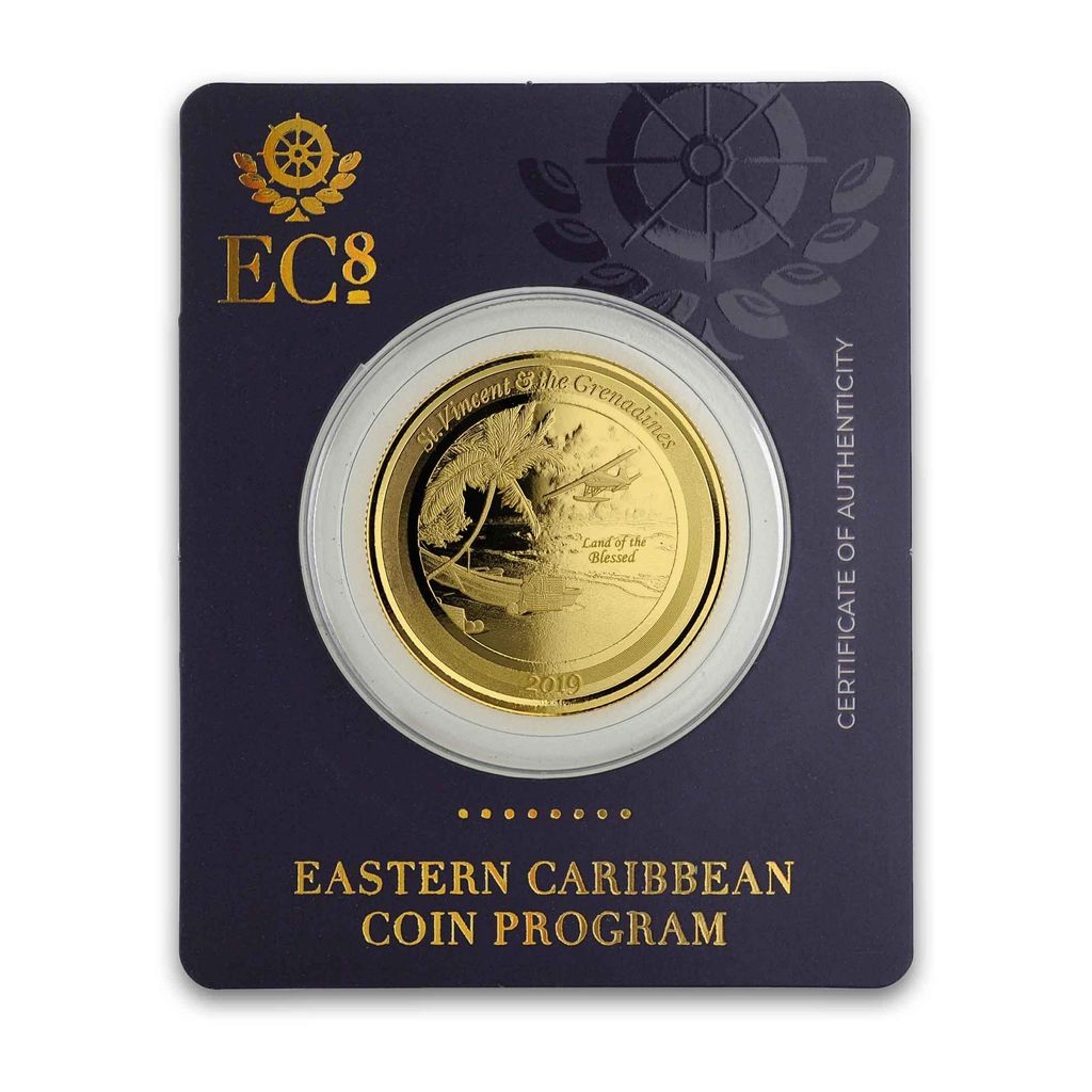 2019 EC8 St. Vincent & the Grenadines "Island Hopping" 1 oz Gold Coin