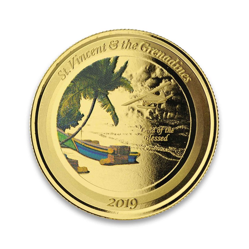 2019 EC8 EC8 St. Vincent & the Grenadines 1 oz Gold Color Coin