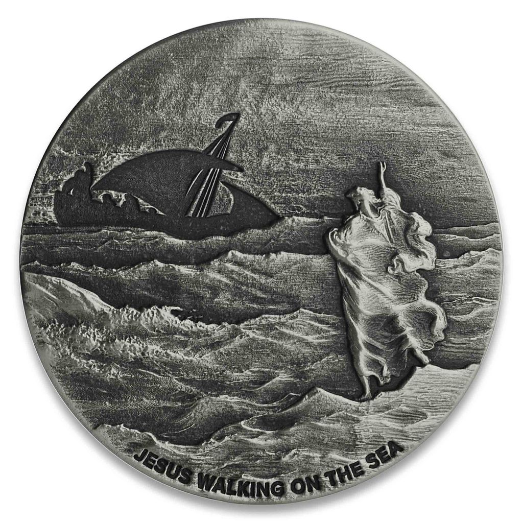 2020 Biblical Series | Jesus Walking on the Sea 2 oz Silver Coin