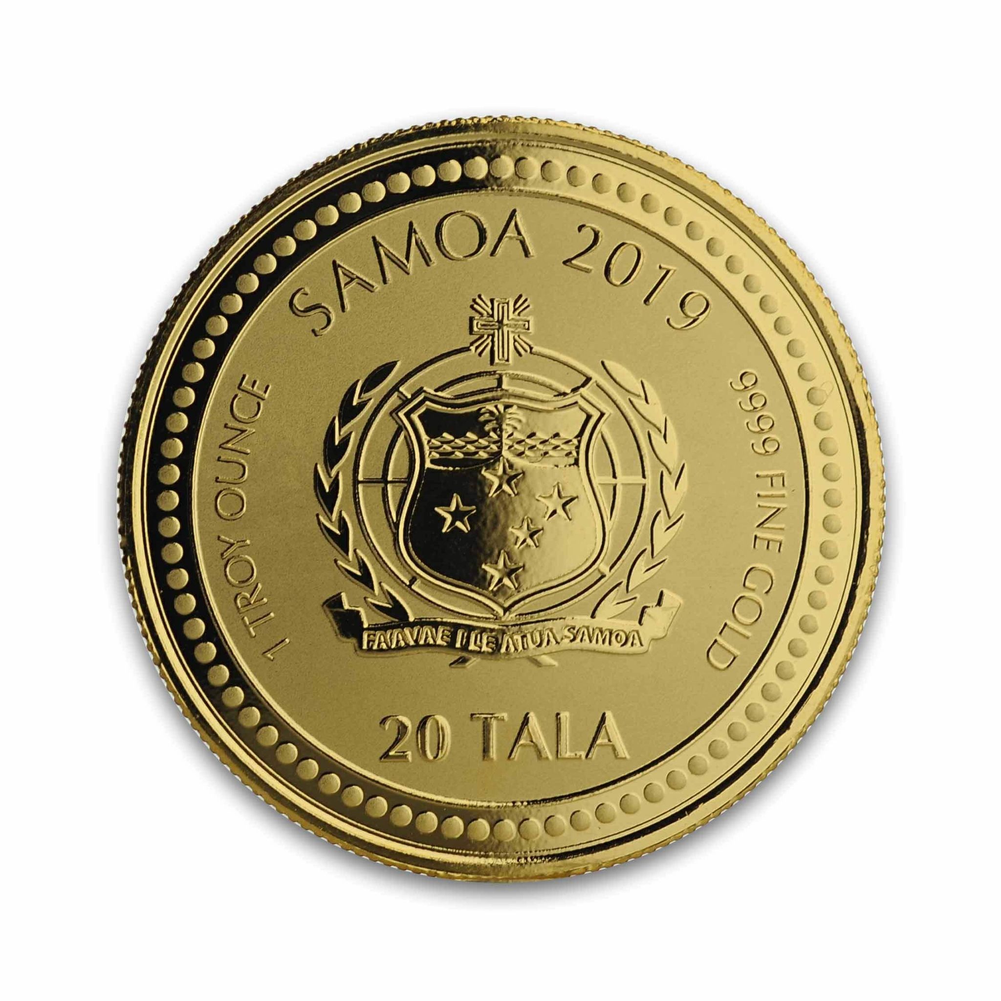 2019 Samoa Seahorse 1 oz Gold Proof Coin