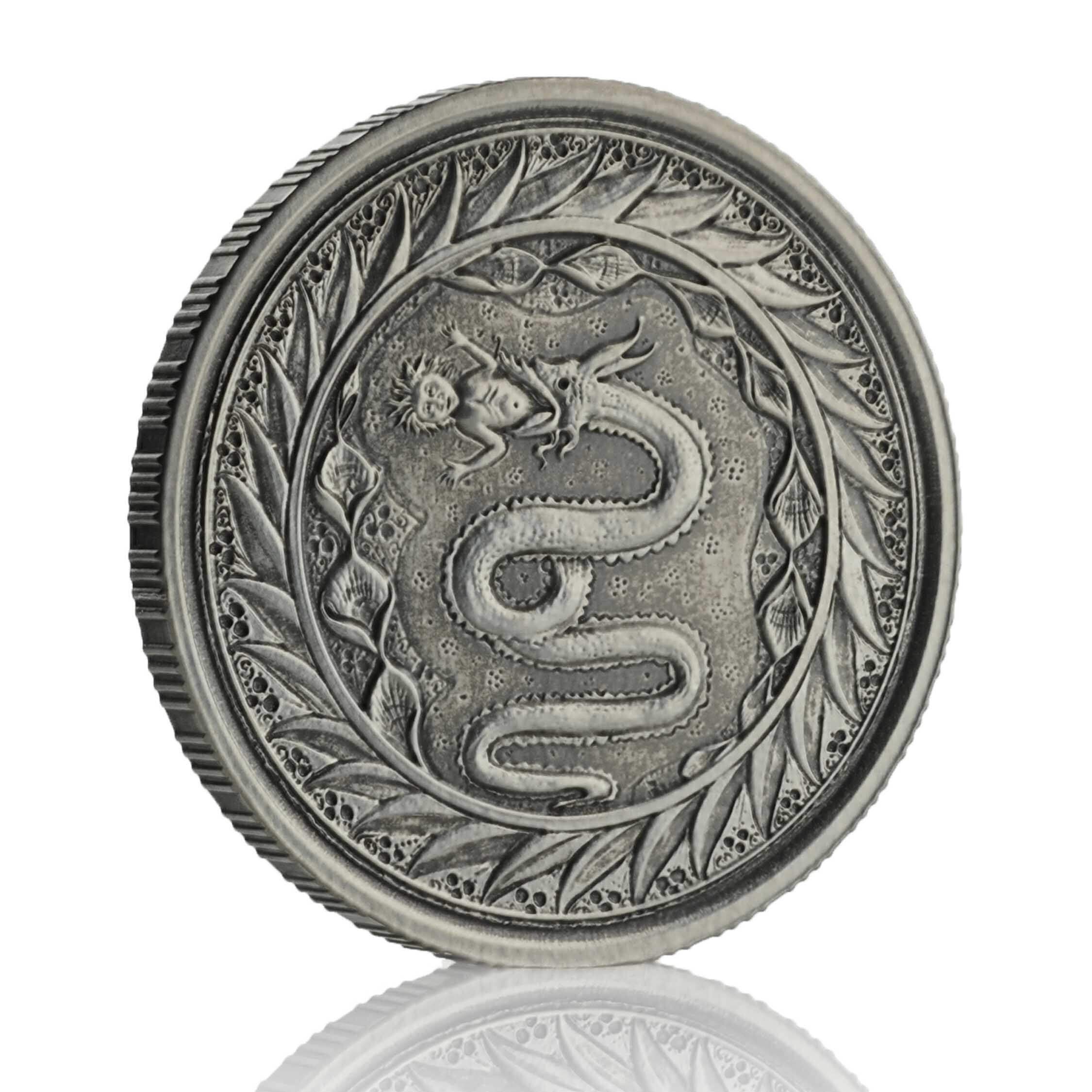 2020 Samoa Serpent of Milan Half-Ounce Antique-Proof Silver Coin
