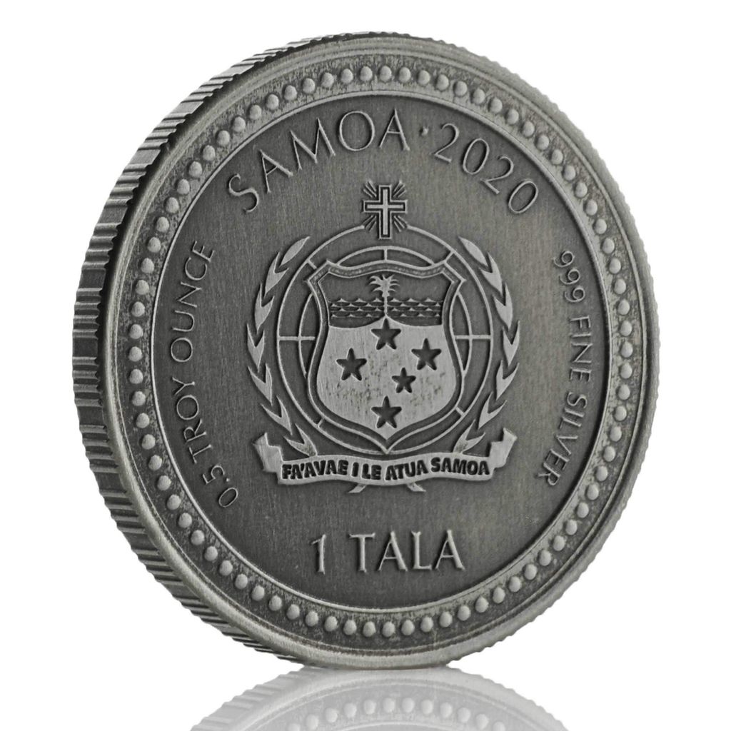 2020 Samoa Serpent of Milan Half-Ounce Antique-Proof Silver Coin