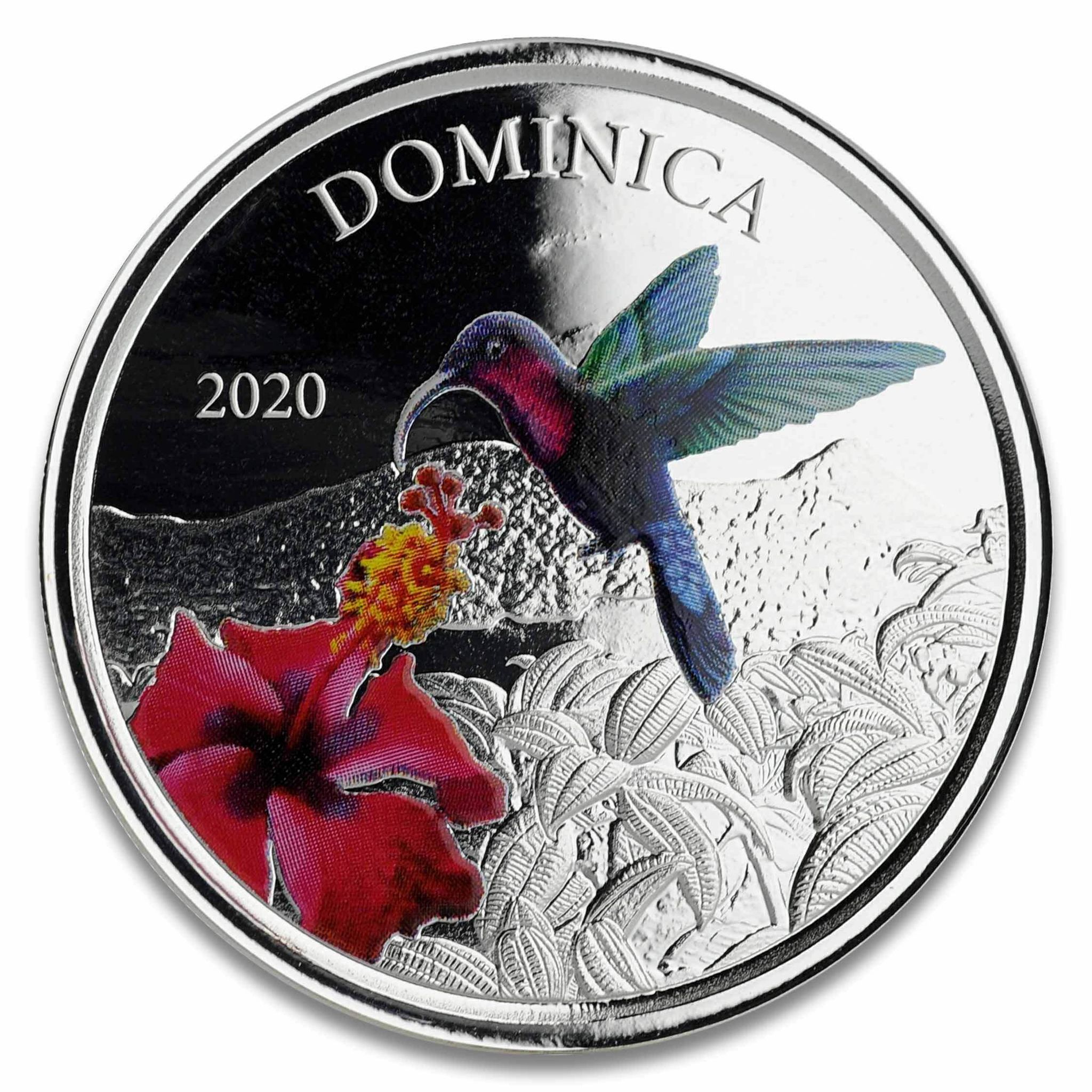2020 EC8 Dominica "Hummingbird" 1 oz Silver Color Coin
