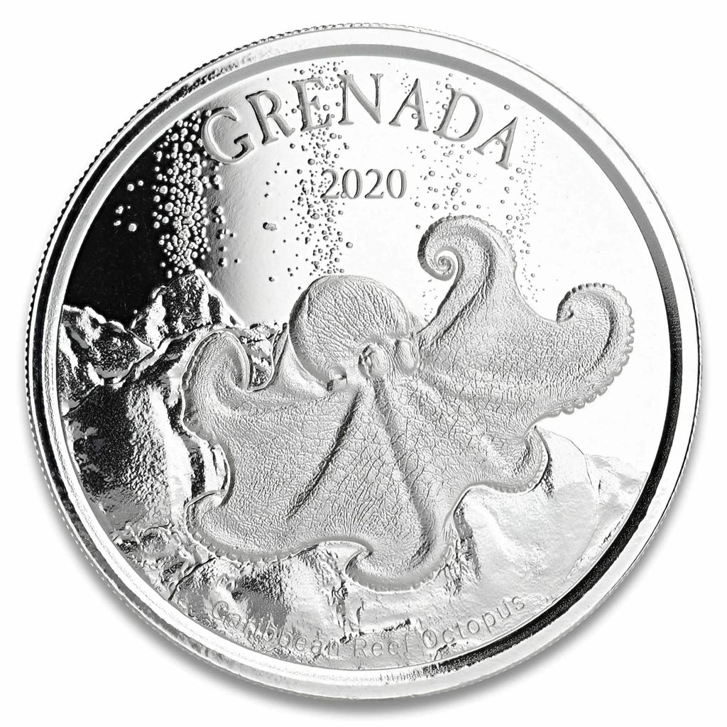 2020 EC8 Grenada "Octopus" 1oz Silver Coin