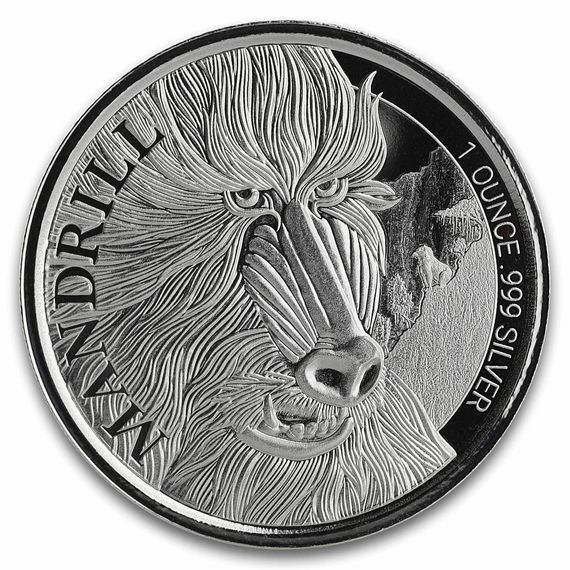 2020 Cameroon Mandrill 1 oz Silver Coin Legal Tender