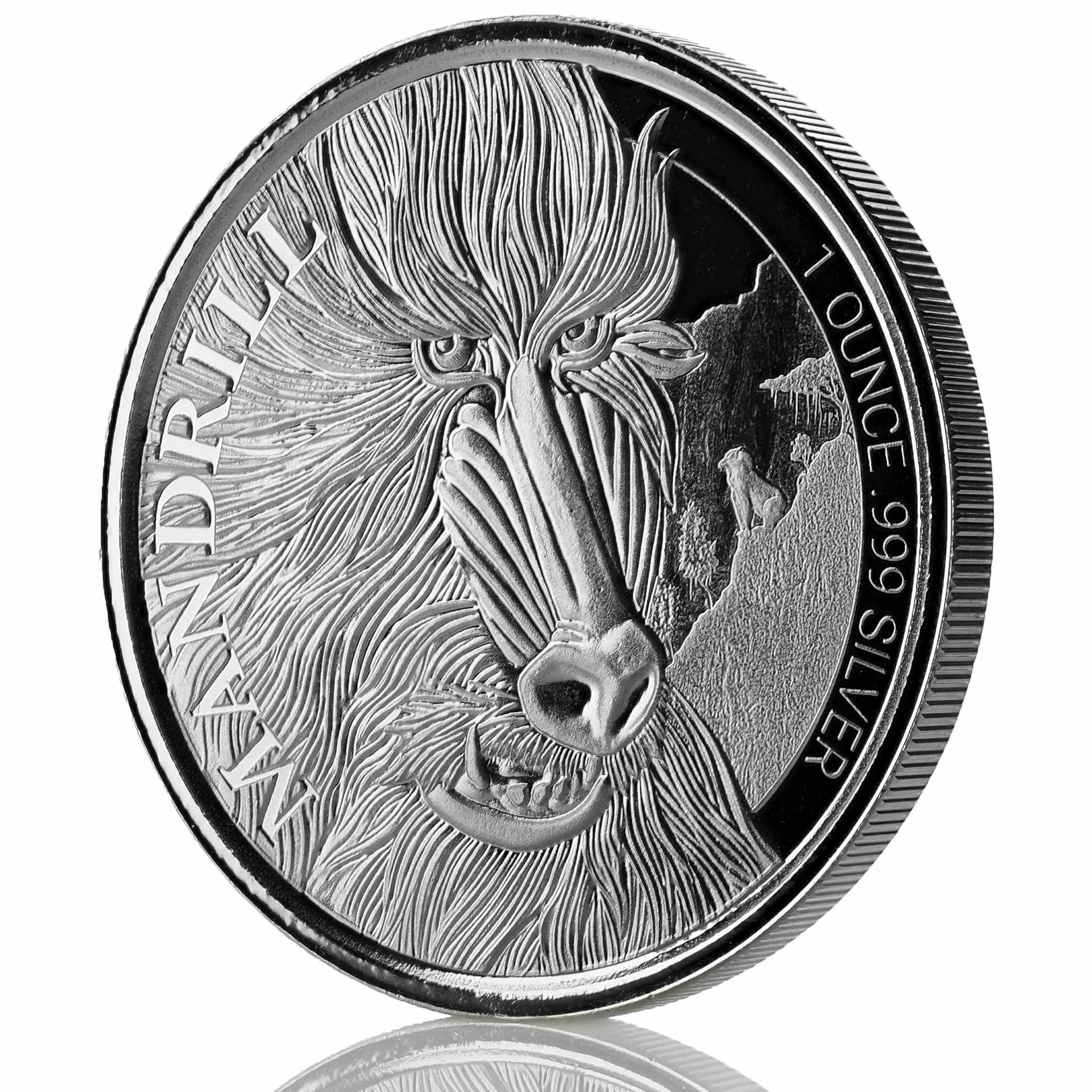 2020 Cameroon Mandrill 1 oz Silver Coin Legal Tender