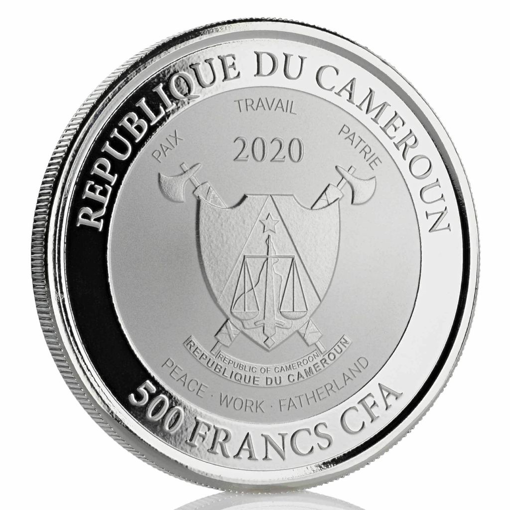 2020 Cameroon Mandrill 1 oz Silver Color Coin