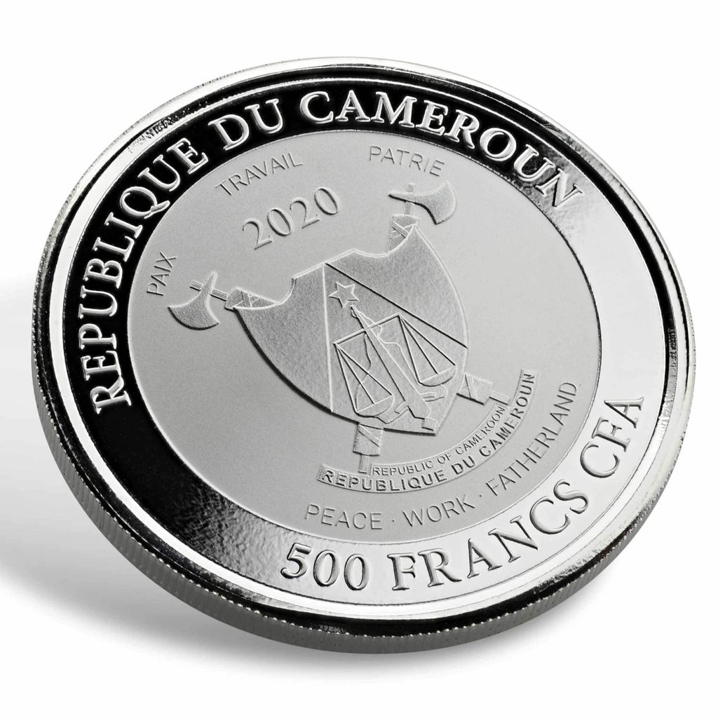 2020 Cameroon Mandrill 1 oz Silver Color Coin