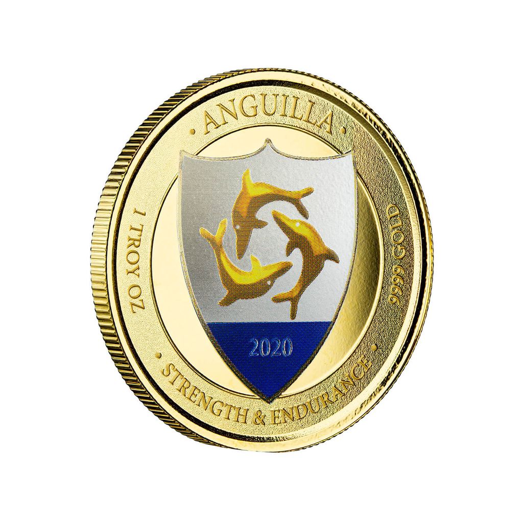Buy 2020 EC8 Anguilla "Coat of Arms" 1 oz Gold Color Coin fine silver ...