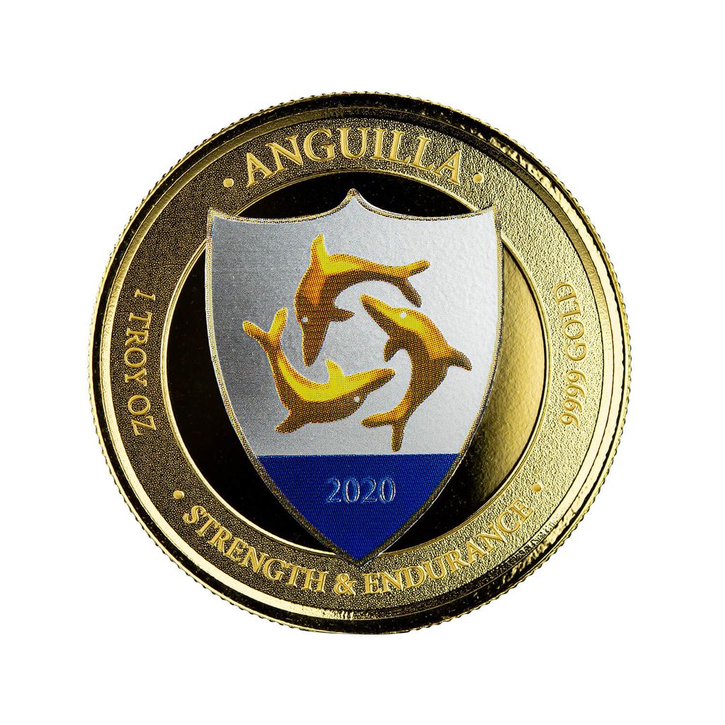 Buy 2020 EC8 Anguilla "Coat of Arms" 1 oz Gold Color Coin fine silver ...