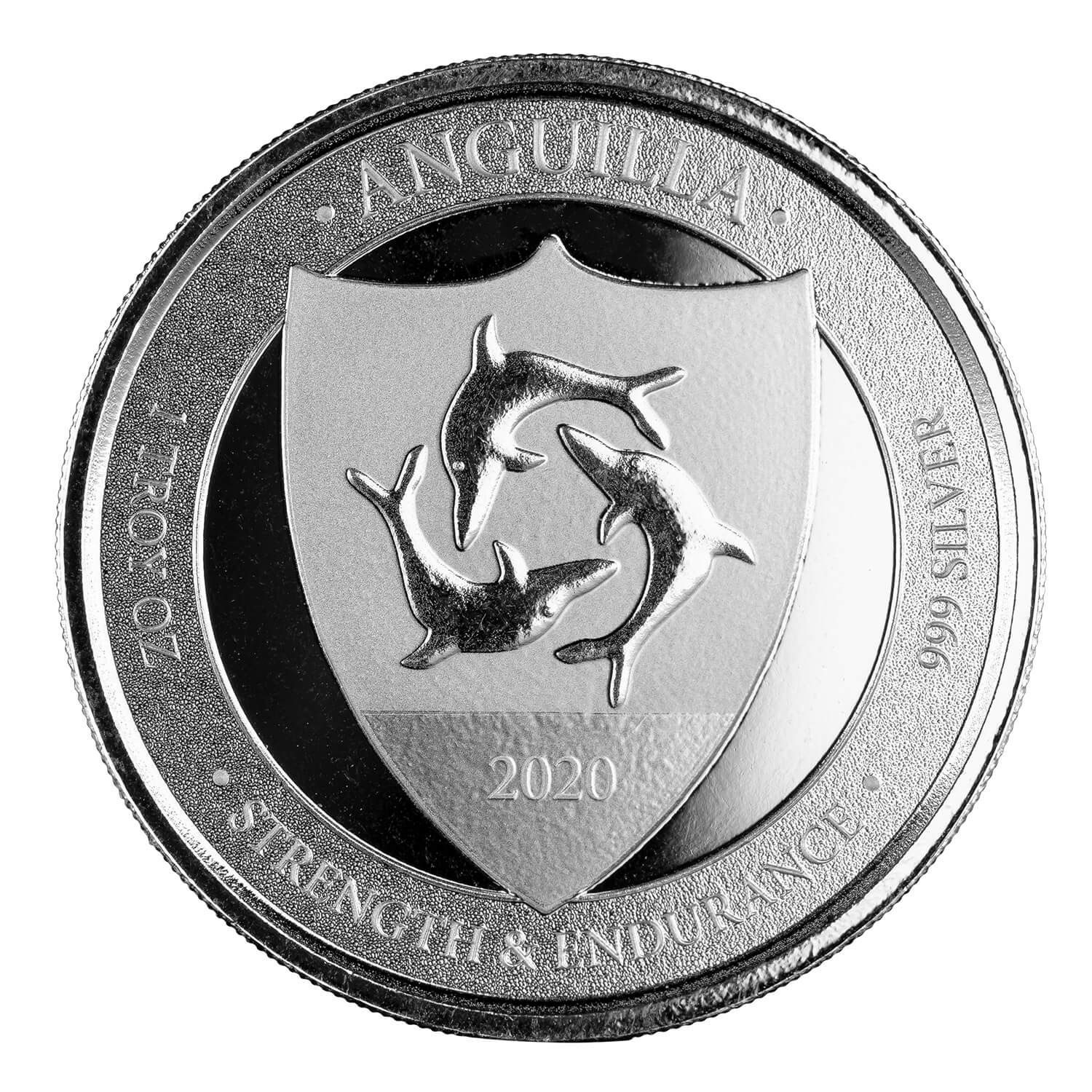2020 EC8 Anguilla "Coat of Arms" 1 oz Silver Coin