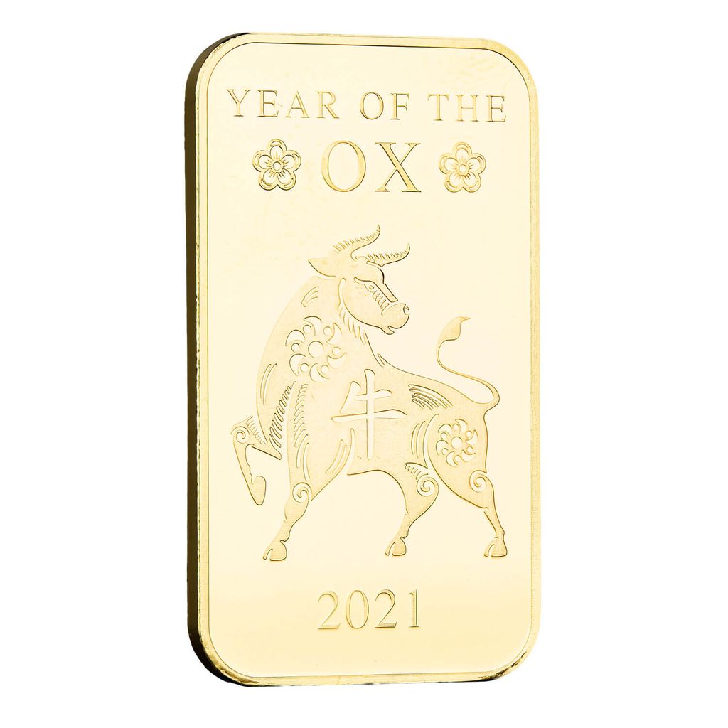 2021 Year of the Ox 1 oz Gold Bar | Scottsdale Mint